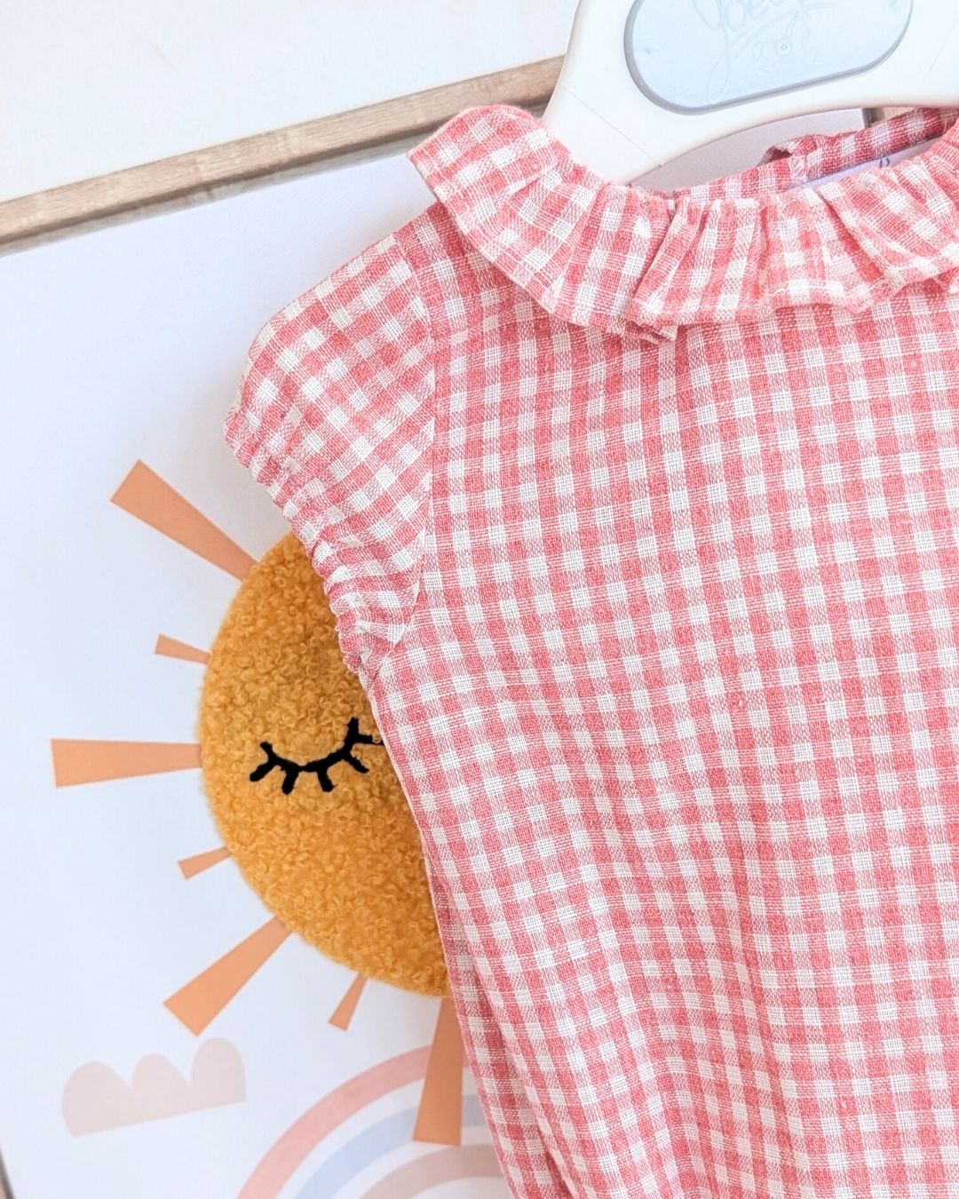 Body Bebe Cuadro Vichy Coral Familia Mayólica 3980VER-26 - Yoedu ...