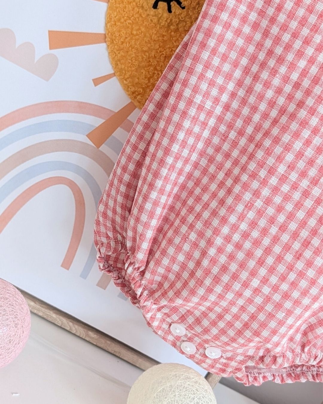 Body Bebe Cuadro Vichy Coral Familia Mayólica 3980VER-26 - Yoedu ...