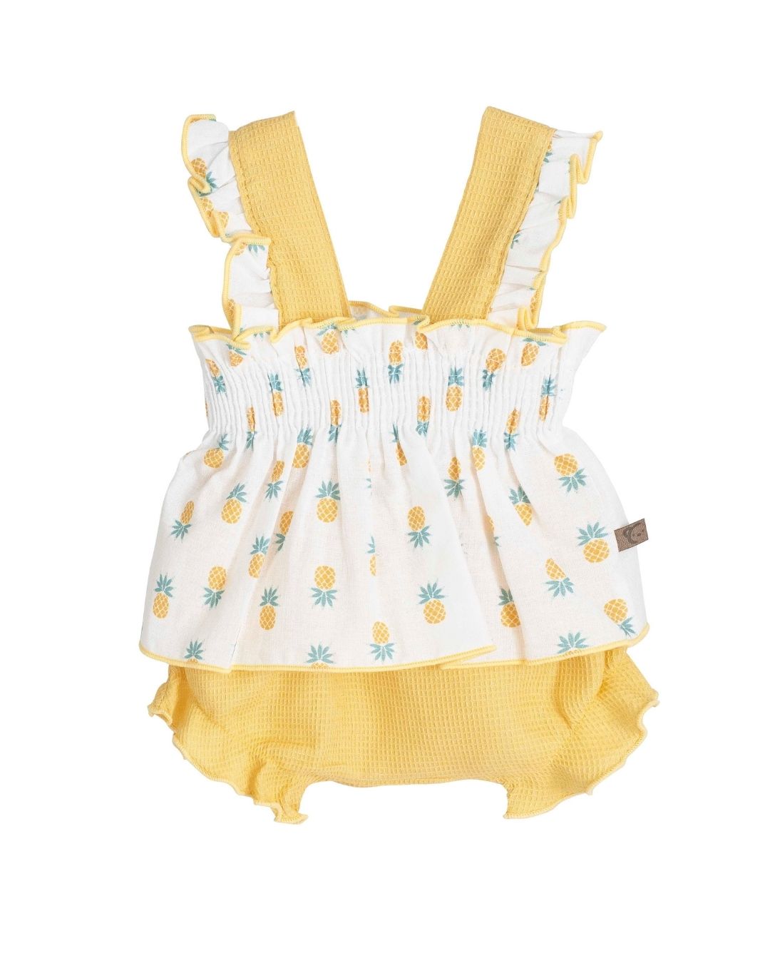 Conjunto pololo GAYA Mostaza - Calamaro – Tienda Grumetes Moda Infantil